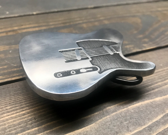 Telecaster Guitar Shape Belt Buckle - Rusty Knuckles